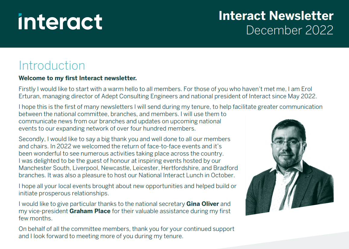 Interact | Newsletter – Dec’ 22